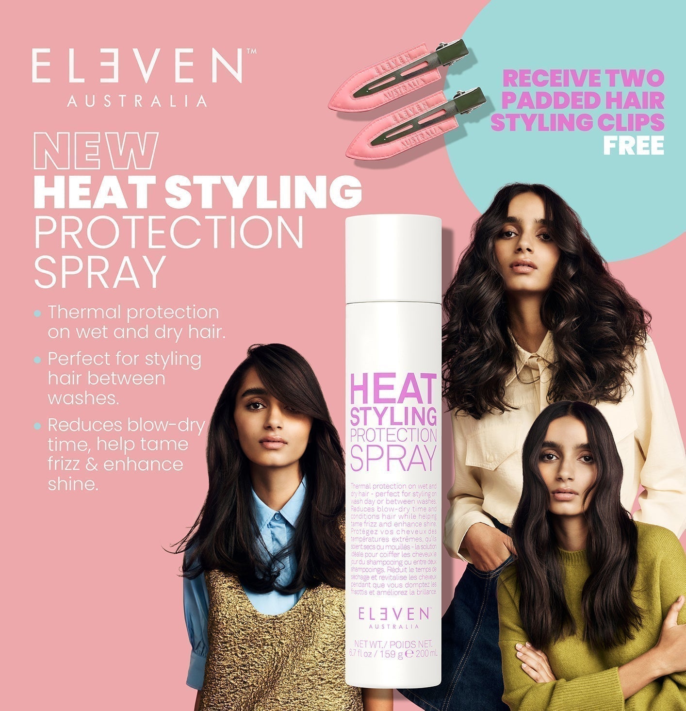 HEAT STYLING PROTECTION SPRAY – Eleven Australia Scotland